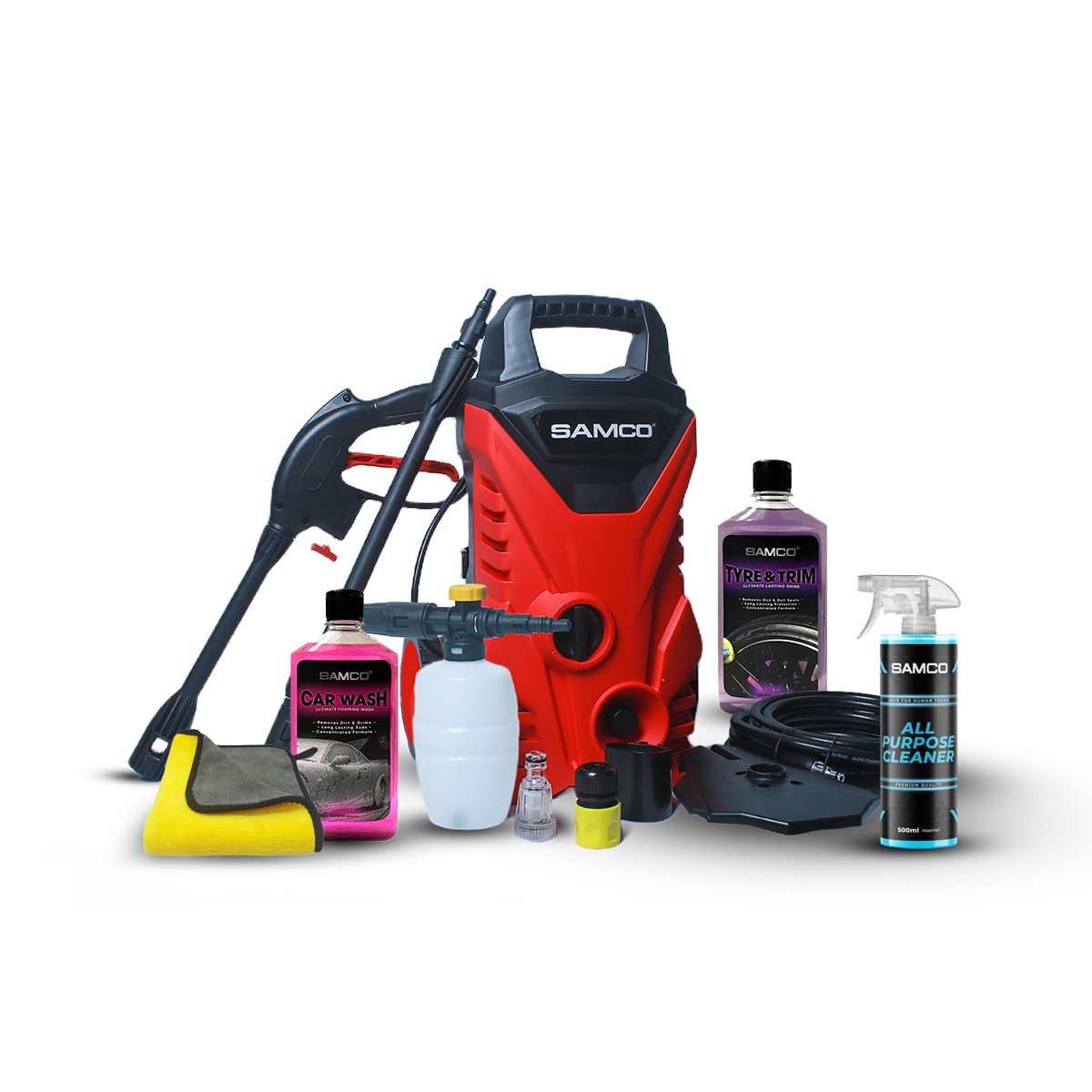 High Pressure Washer 1600 Watts (130 Bar) with Ultimate Car Care Bundl ...